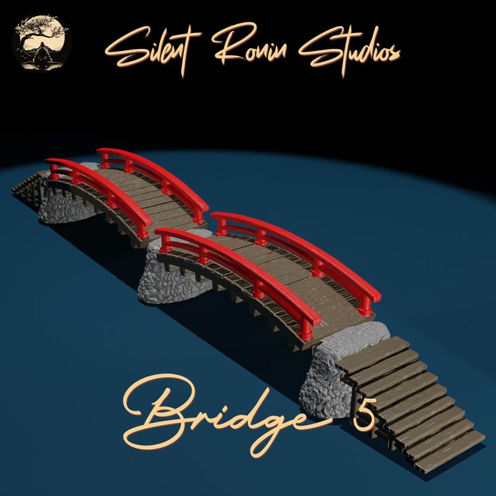 3D Printable Bridge Japanese Modular Wooden #5 by Silent Ronin Studios